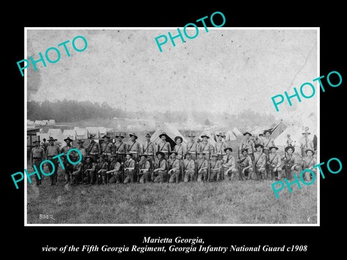 OLD POSTCARD SIZE PHOTO OF MARIETTA GEORGIA THE FIFTH GEORGIAN REGIMENT ...