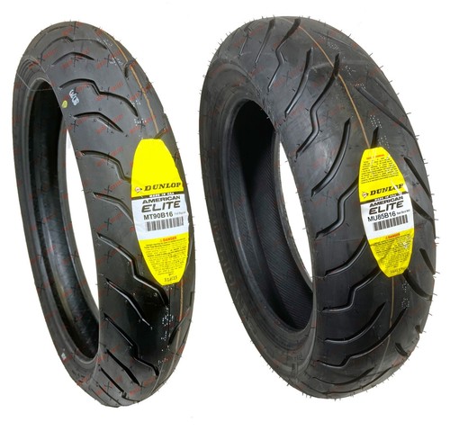 Dunlop American Elite MT90B16 MU85B16 Front Rear Motorcycle Tires Set ...