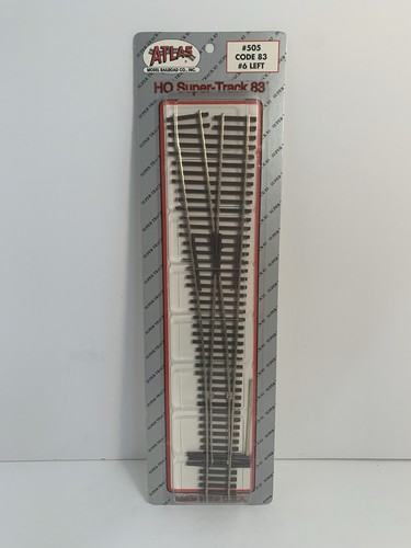 Atlas HO Scale Code 83 Super Switch Left Hand #6 Turnout #505 | eBay