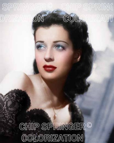 GAIL RUSSELL IN A BLACK LACE DRESS (#2) BEAUTIFUL COLOR PHOTO BY CHIP ...