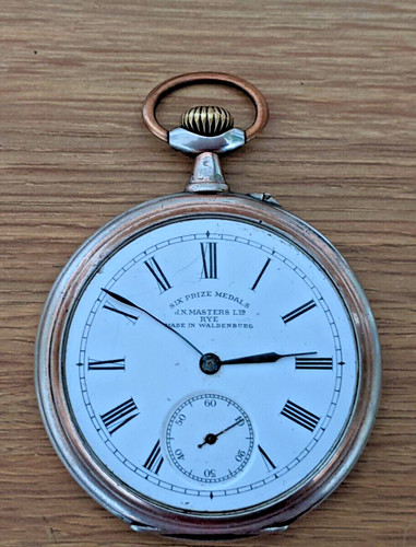 VINTAGE POCKET WATCH - SILVER -800- J. MASTERS - RYE -SPARES REPAIRS ...