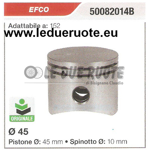 50082014B Complete Piston Efco 152 Original Chainsaw Ø 45 Pin 10 | eBay