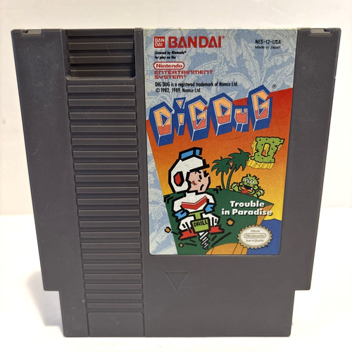 Dig Dug II (Nintendo NES) Authentic Game Cartridge Tested & Working VGC ...