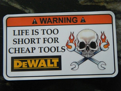 Dewalt Tool Box Warning Sticker - Gold - snapon mac funny wrench - Must ...