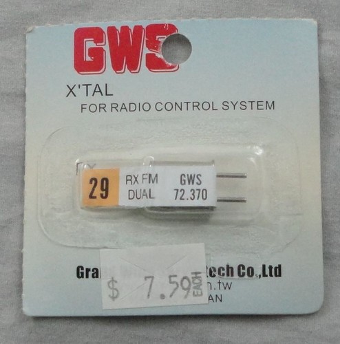 Grand Wing Servo GWS 72Mhz FM Dual Conversion Receiver Crystal CH29 72 ...