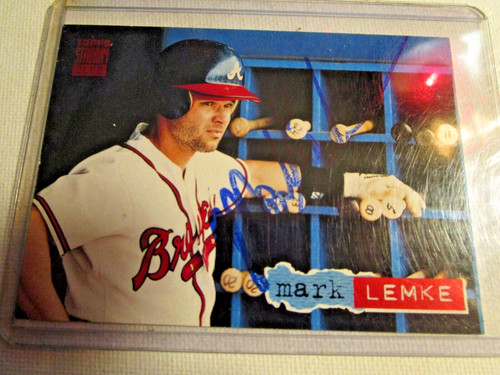 Autographed 1994 Topps Stadium Club #402 MARK LEMKE, Atlanta Braves | eBay