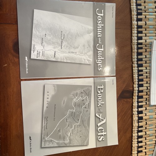 Abeka Lot of 2 8th grade Book of Acts and Joshua and Judges Test Keys ...