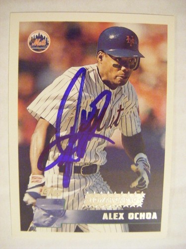 ALEX OCHOA signed RC METS 1996 Topps baseball card AUTO Autographed ...