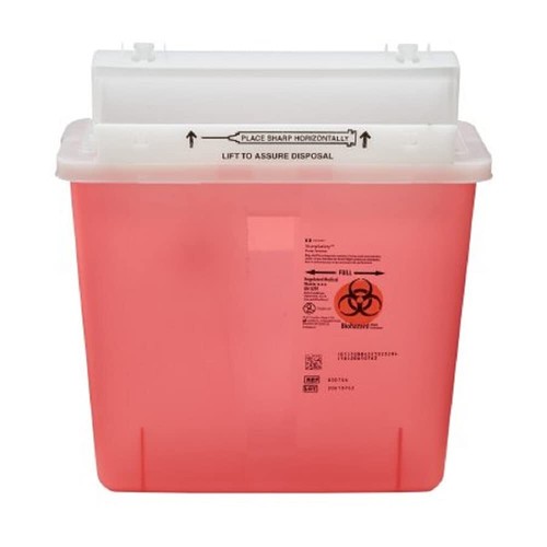 SharpSafety Sharps Container, Red, 5 Quart Part No. 8507SA - Case of 20 ...
