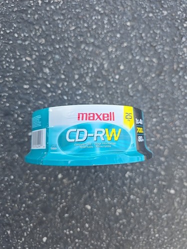 NEW Sealed 25 Pack Maxell CD RW Re Writable 700MB 80 Min *NEW SEALED ...