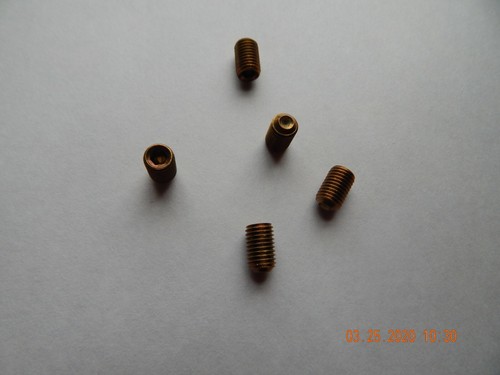 BRASS SOCKET SET SCREWS 5/16-24 x 1/2" CUP POINT SAE-FINE THREAD 5 PCS ...