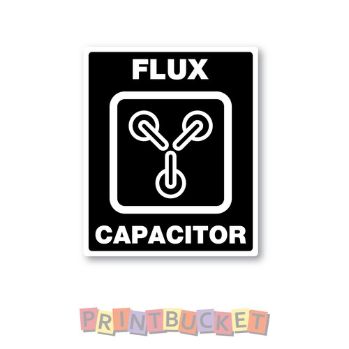 Flux Capacitor Sticker 120mm quality water/fade proof vinyl back to the ...