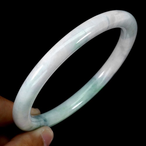 Bangle Jadeite Jade Myanmar 151.55ct 8x7mm Natural Handicraft Gemstone 6.5in | eBay