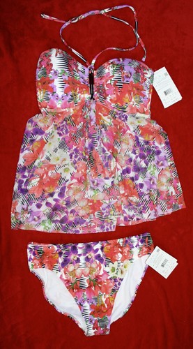 Profile Fly Away Tankini Set Halter Sz 10 | eBay