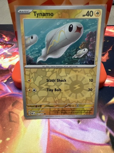 Tynamo #67/197 Obsidian Flames Reverse Holo Common Pokemon 2023 TCG ...