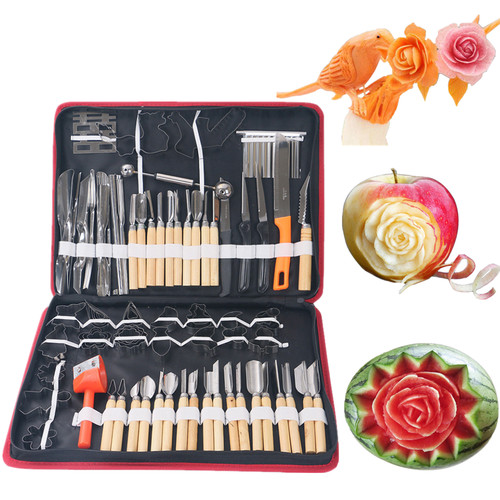 80Pcs/Set Engraving Chef Vegetable Fruit Carving Tool Kit For ...