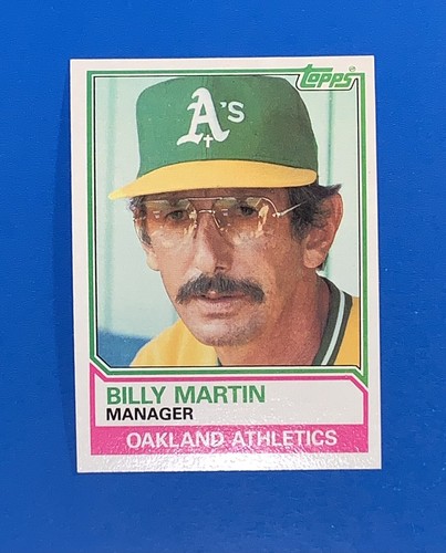 1983 Topps Billy Martin Baseball Card #156 Oakland Athletics Set Break ...