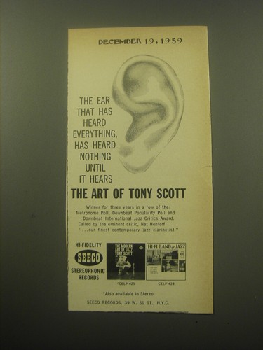 1959 Seeco Records Advertisement - art of Tony Scott | eBay
