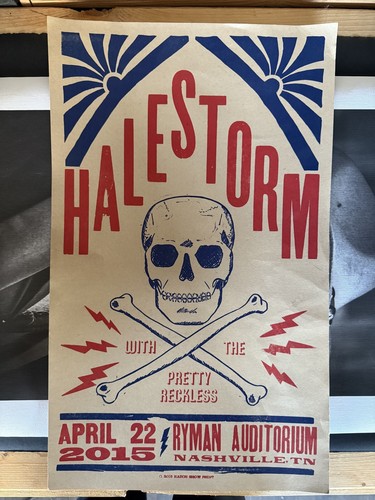 Halestorm / The Pretty Reckless Tour Poster | eBay