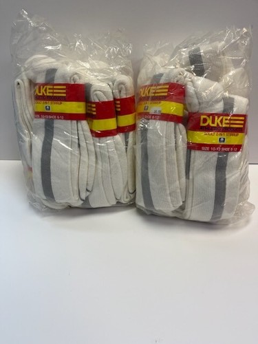 Duke 10-13 Adult 2N1 Silver Stirrup Baseball Athletic Socks LOT OF 14 ...