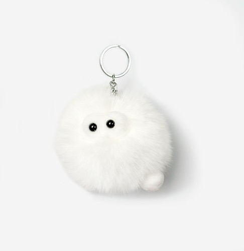 Soft Fluffy Keychain Cute Plush Faux Fur Keyring Pompom Keychain ...
