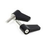 2X Rotating Knob M4 20mm Wingnut Thumb Lever Screw fr 15mm Rod Clamp ...