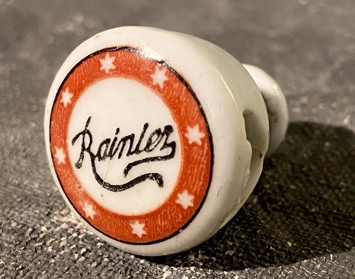 Pre Prohibition Rainier Ale Ceramic Beer Bottle Stopper. K. Hutter 1893 ...
