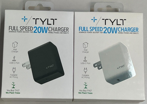 Lot of 2 TYLT Full Speed 20W Charger (Black & White ) | eBay