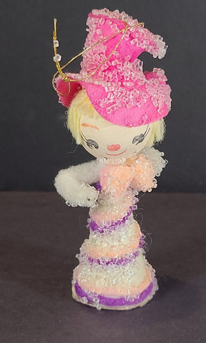 Vintage Mica Putz Spun Cotton Sugared Girl Dancer Figurine Chenille ...