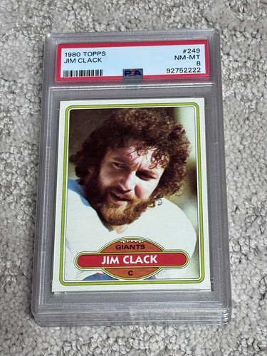 1980 TOPPS FOOTBALL CARD PSA 8 NEW YORK GIANTS JIM CLACK | eBay