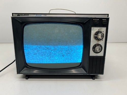 Vtg Midland 15-112B Portable B&W Television Tube TV 11.5" PowersOn AsIs ...