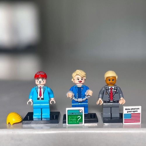 BRAND NEW President Donald Trump + Hillary Clinton in Handcuffs Lego ...