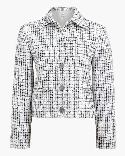 J.CREW Women’s NWT Tweed Collared Jacket, Black/White New with Tags, Size 12 | eBay