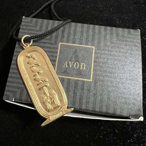 Vintage avon funny Egyptian nameplate necklace with org box | eBay