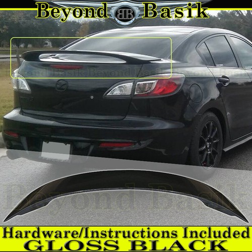 2013 2012 2011 2010 Mazda 3 Sedan GLOSS BLACK Factory Style Spoiler ...