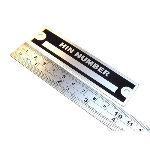 Anodized Aluminium custom manufacturer etched HIN hull ID plate for ...