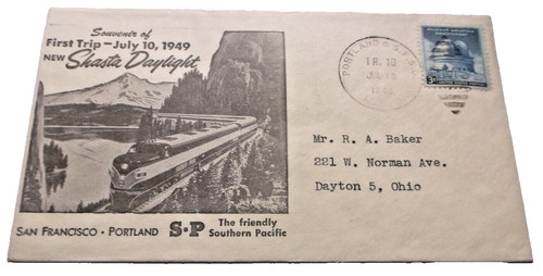 JULY 1949 SOUTHERN PACIFIC SHASTA DAYLIGHT SOUVENIR ENVELOPE C | eBay