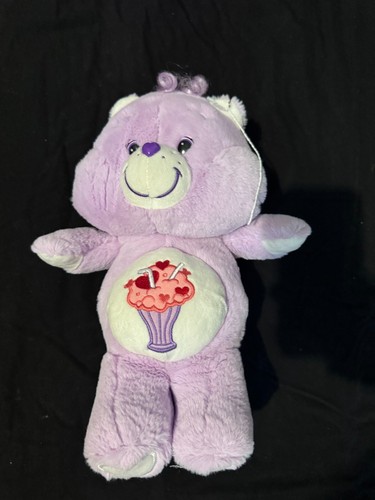 Care Bears Share Bear Plush Stuffed 13" Toy Purple Milkshake Just Play ...