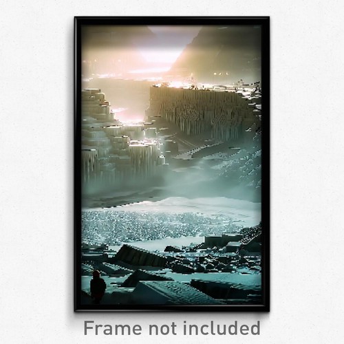 Pixel Art Poster - Frozen Quarry (8 Bit Psychedelic Trippy Video Game ...