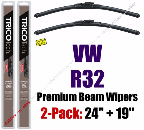 Wipers 2 Pack Premium Wiper Beam Blades - fit 2008 Volkswagen R32 ...