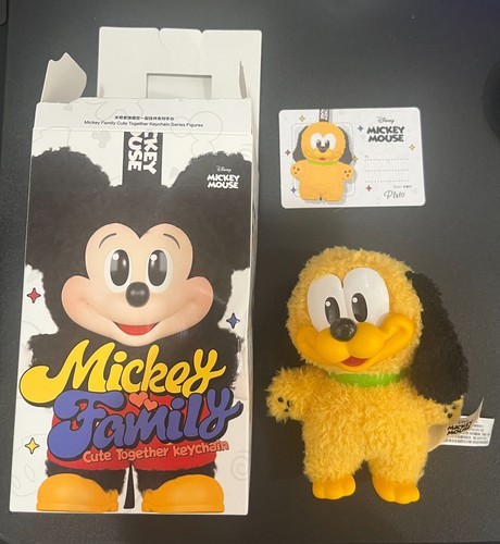 Pop Mart Disney Mickey Family Cute Together Plush Keychain PLUTO ...