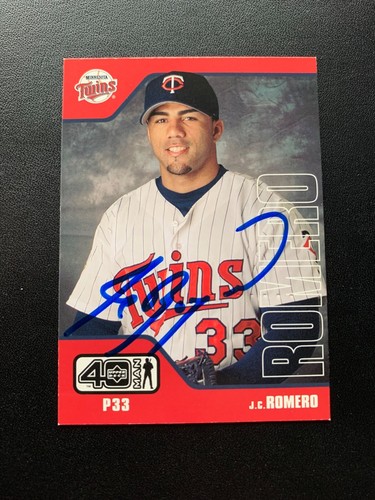 J.C. JC Romero Signed 2002 Upper Deck 40 Man #386 Card Minnesota Twins Auto COA | eBay