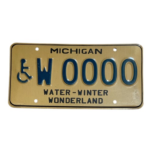 HANDICAPPED PROTOTYPE RETRO TEST SAMPLE LICENSE PLATE " & W 0000 ...