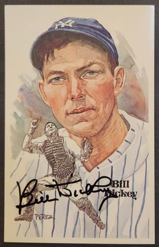 BILL DICKEY Autograph Signed Perez/Steele Baseball Hall Of Fame Art ...