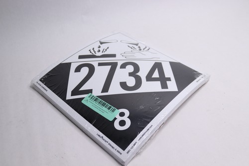 (25-Pk) Labelmaster Corrosive Placard UN 2734 Rigid Vinyl ZRV42734 | eBay