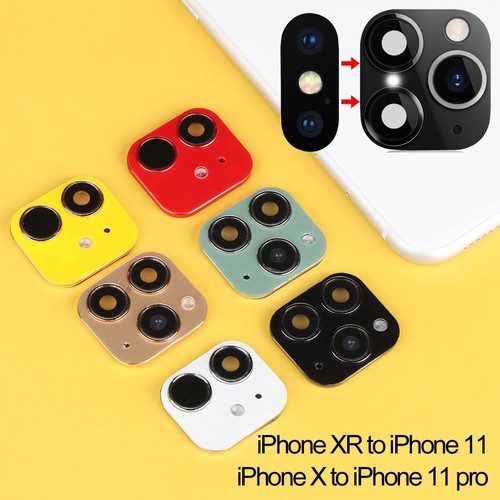 XR X to iPhone 11 Pro Max Fake Camera Lens Sticker Seconds Change Cover ...