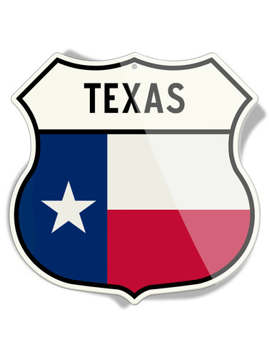 State Flag of Texas - Shield Shape - Aluminum Sign - Made in the USA | eBay