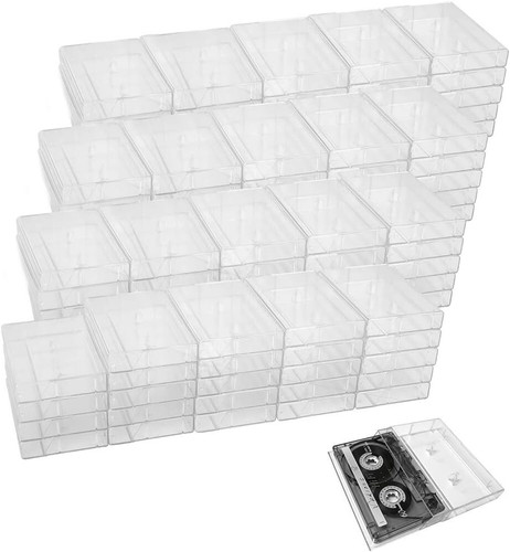 Lot of 20 Audio Cassette Tape Cases Clear Soft Poly Case Blank Bulk ...