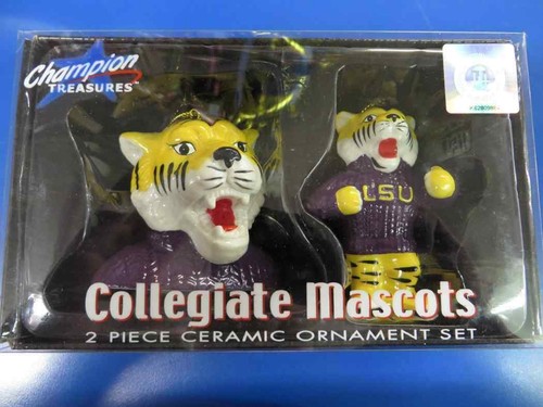 LSU Tigers NCAA University College Christmas Tree Gift Ceramic Mascot ...