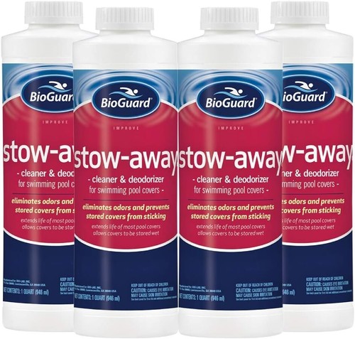 BioGuard Stow-Away Cleaner and Deodorizer Swimming Pool Cover Care 1 qt ...